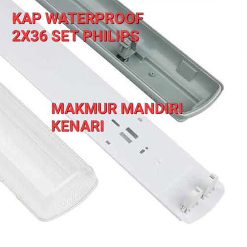 Jual KAP LAMPU WATERPROOF 2X36W WATT SET PHILIPS 2X16 LED IP65 - LAMPU ...