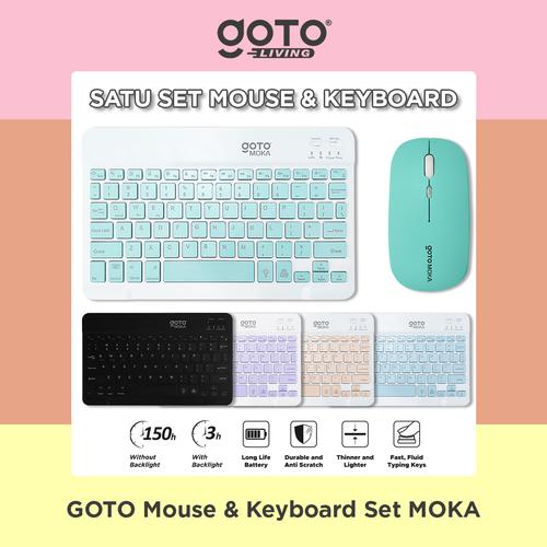 Promo Goto Moka Keyboard Mouse Set Wireless Laptop Komputer Portable - PURPLE - Kota Tangerang ...