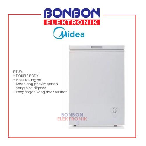 Promo MIDEA Chest Freezer 100 Liter HS 129 C / HS129C 100L FREEZER BOX ...
