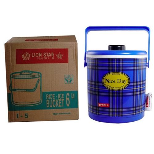 Jual RICE AND ICE BUCKET TERMOS ES BATU TEMPAT NASI 6 LITER I-5 LION ...