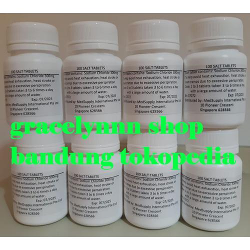 Jual Tablet Garam Singapura (Natrium / Sodium Chloride) 300mg 100 ...