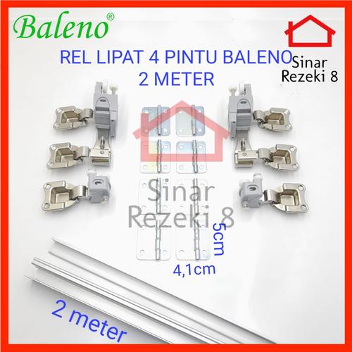 Jual Engsel Rel Lemari Lipat Tarik Dorong + Roda 2 M Fold Foldable ...