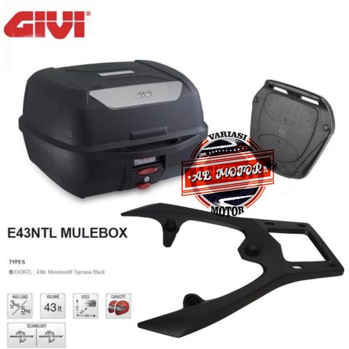 Jual Paket Box Motor Top Box Givi E-43 Ntl+Bracket Box Honda Vario 125 ...