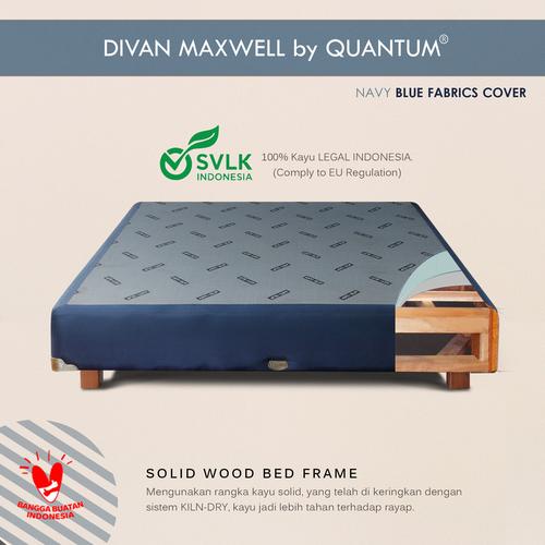 Promo Quantum Divan Maxwell Navy Blue Dipan Kayu Kasur Springbed Spring ...