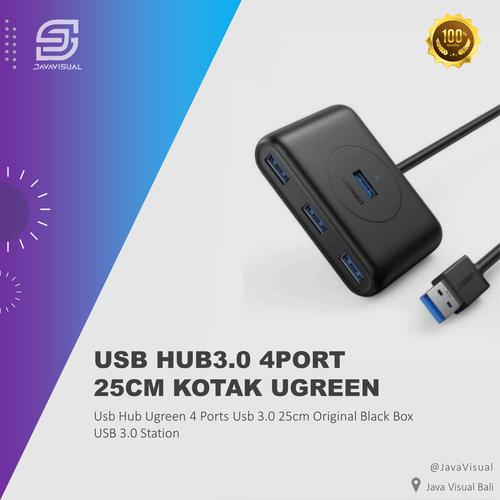 Jual Usb Hub Ugreen 4 Ports Usb 3.0 25cm Original Black Box USB 3.0 ...