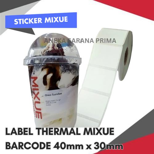 Jual MIXUE Stiker Label Barcode Thermal 40x30 mm 40 x 30 mm 40x30mm ...