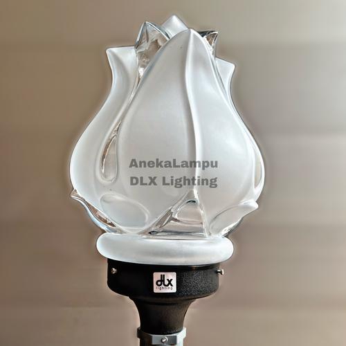 Jual Lampu Taman Pilar TF 101 besar kaca bunga teratai lotus dlx ...