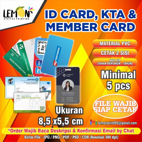 Jual ID Card Custom / Kartu Pelajar, Mahasiswa / Member / KIS (BPJS ...