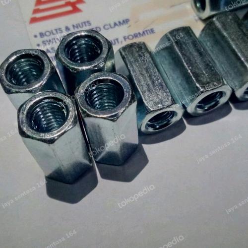Jual long nut m8 x 3 cm / mur panjang m8 x 30 mm / kunci 12/13 ...