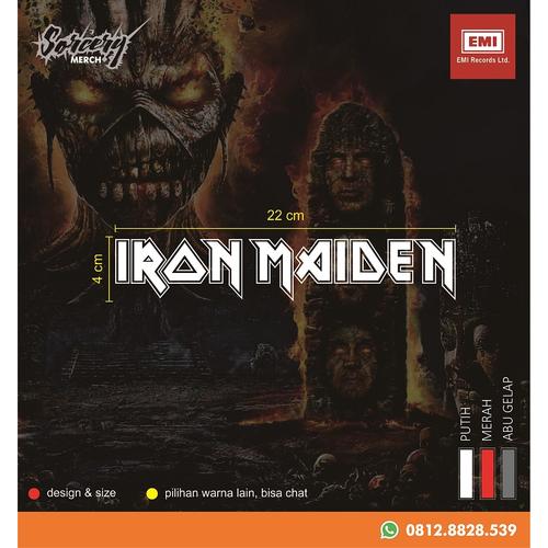 Jual IRON MAIDEN logo cuttting sticker (outline horisontal) - Jakarta ...