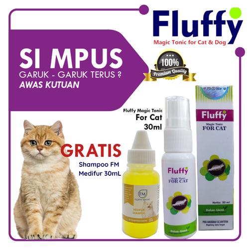 Promo Fluffy Magic Tonic Cat Obat Kutu Kucing, Jamur, dan Scabies ...