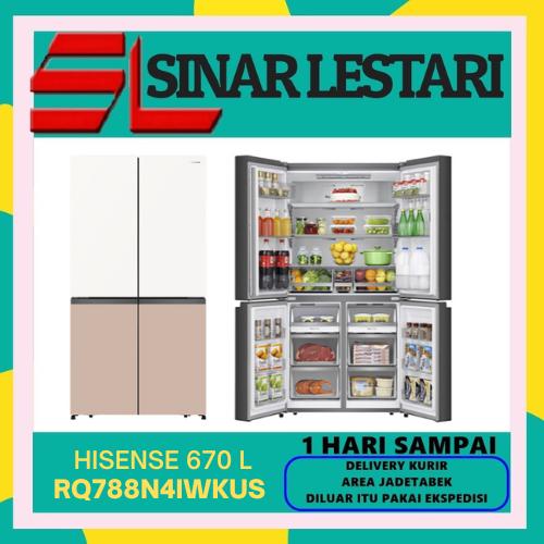 Promo HISENSE RQ788N4IWKUS KULKAS SIDE BY SIDE 4 PINTU 670 L INVERTER ...