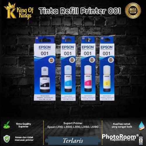 Jual TINTA REFFIL PRINTER 001 PREMIUM VARIAN WARNA - Hitam - Jakarta ...
