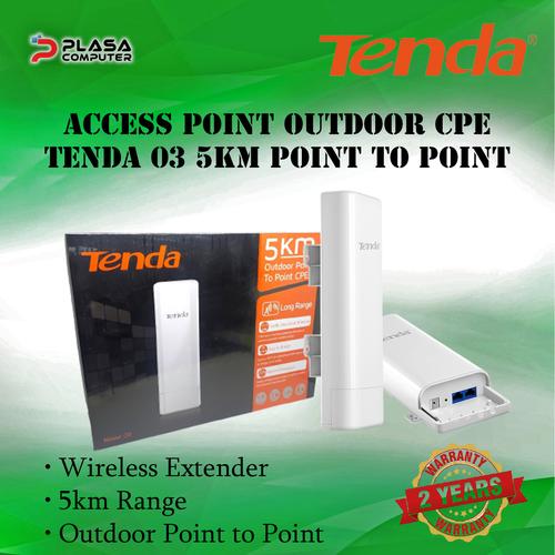 Promo Access Point Tenda 03 Outdoor Point to Point CPE 5km / Wifi ...