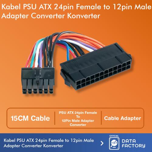 Jual Kabel PSU ATX 24pin Female to 12pin Male Adapter Converter ...