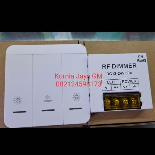 Jual Controller Remote LED Strip RF 3key Dimmer DC 12volt 24volt 30a ...