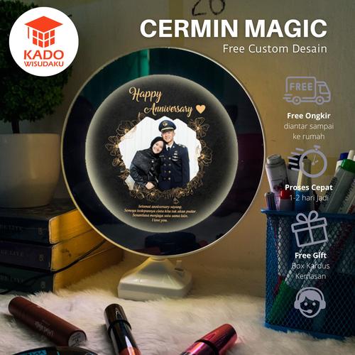 Jual Cermin Magic Foto Frame Custom Kado Anniversary - Cermin Spotify ...
