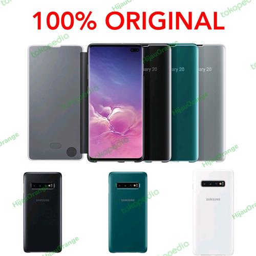 Jual Samsung Galaxy S10 Plus Clear View Flip Cover ORIGINAL Casing Case ...