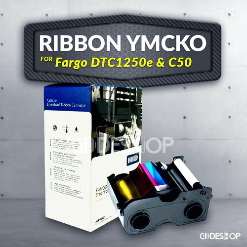 Jual Ribbon Color YMCKO 045500 ID Card Printer Fargo DTC1250e C50 ...