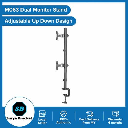 Jual Bracket TV Monitor 13-32" Vertical Dual Monitor Mount Stand 2 ...