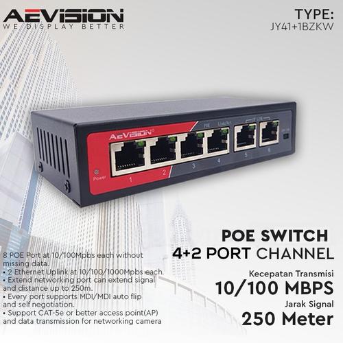 Jual POE SWITCH HUB POE 4+2 PORT / POE SWITCH 4 PORT SUPPORT ALL IP ...