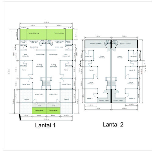 Jual Desain Layout Rumah 2 lantai - Kota Tangerang - Atha Creatif ...