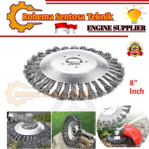 Jual Mata Pisau Mesin Potong Rumput Model Sikat Kawat Ukuran 8 Inch - 8 ...