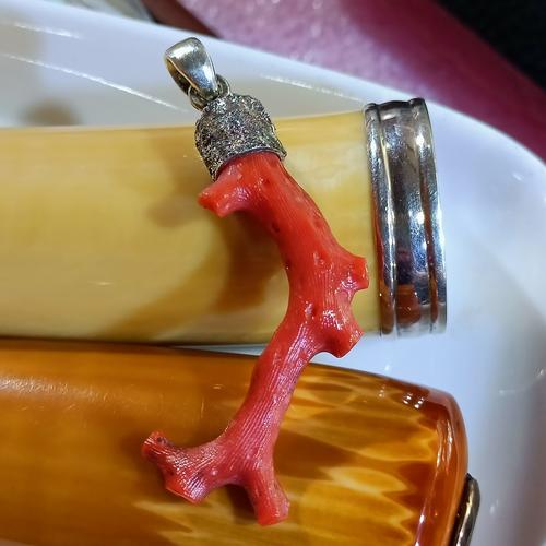 Jual liontin marjan mediterania laut merah ring perak - Kota Surabaya ...