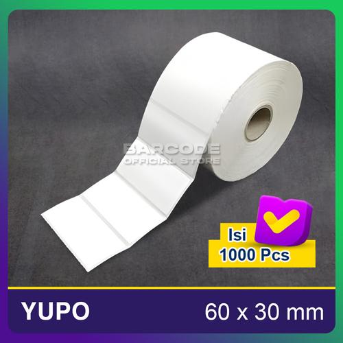 Jual Label Stiker Yupo 60x30mm Kertas Barcode 1 Line 60 x 30 60x30 mm ...