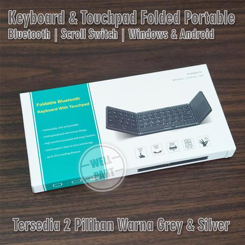 Jual Keyboard Touchpad Bluetooth Folded Lipat Portable Windows Android ...