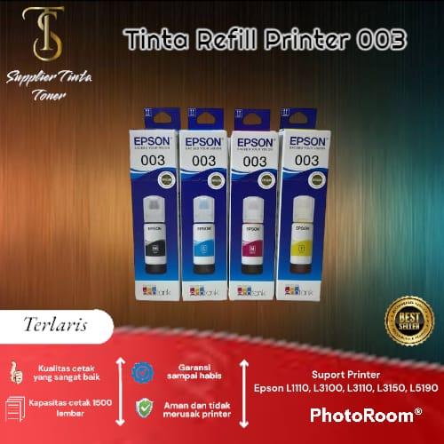 Jual TINTA REFFIL PRINTER 003 PREMIUM VARIAN WARNA - Hitam - Jakarta ...