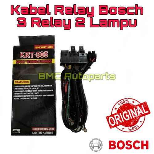 Jual Kabel Relay Set BOSCH 3 Relay 2 Lampu H4 Mobil Komplit - 100% ORIGINAL - Kab. Bogor - BMC ...