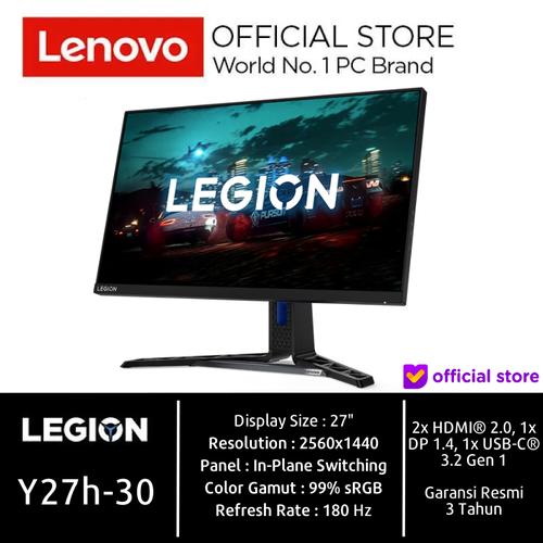 Promo Monitor Lenovo Legion Y27h 30 27" QHD IPS 99% sRGB 180 Hz Cicil 0 ...