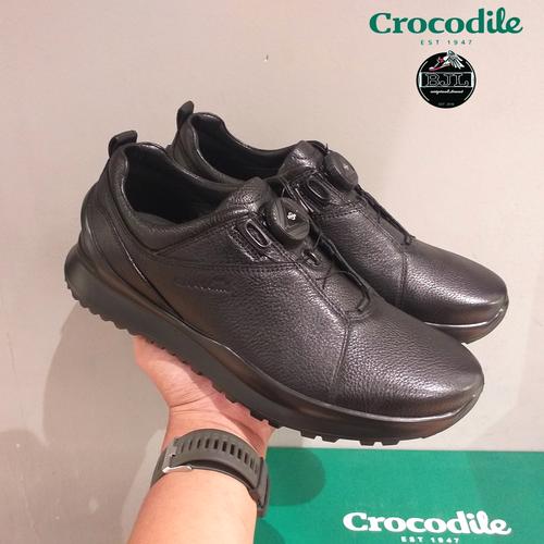 Jual sepatu crocodile boa fitgo cr3325-1 black original kulit asli ...