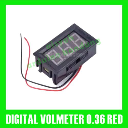 Promo Mini Digital Voltmeter 0.36 inch DC 4.5-30V with frame DC ...