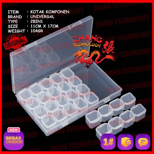 Jual KOTAK BOX MINI KOMPONEN PERKAKAS AKSESORIS MUR BAUT PERHIASAN 28 ...