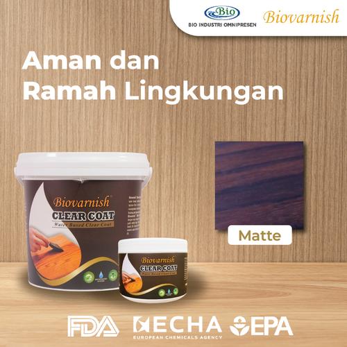 Jual Cat Pernis Kayu Waterbase Terbaik Biovarnish Clear Coat MATTE CAN ...