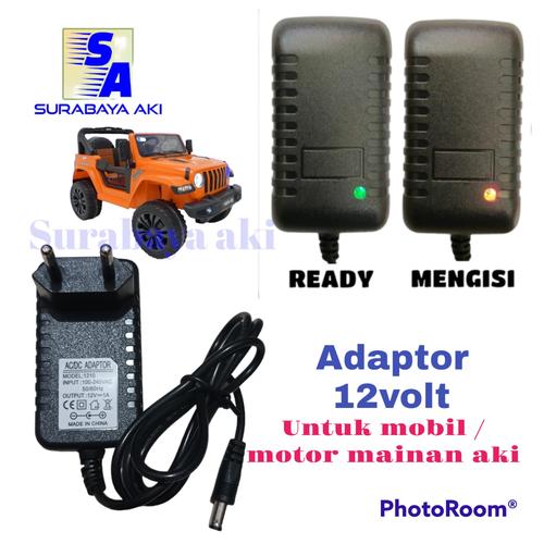 Jual ADAPTOR CHARGER 12 VOLT PLIKO MOBIL AKI MAINAN ANAK ADAPTOR ...