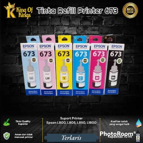 Jual TINTA REFFIL PRINTER 673 PREMIUM VARIAN WARNA - Hitam - Jakarta ...