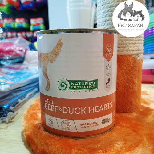 Jual Makanan Anjing Basah Natures Protection Adult Beef & Duck Hearts ...
