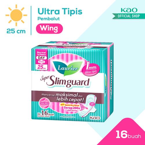Promo Laurier Super Slimguard Day 16s - Pembalut Wing 25cm - - KAO ...