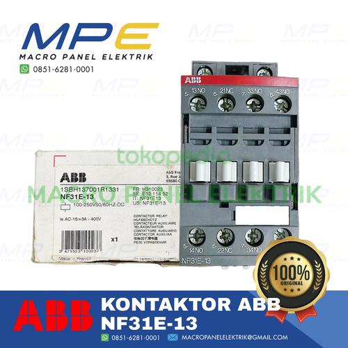 Jual Kontaktor ABB NF31E-13 100-250V 3P / Contactor ABB NF31E-13 ...