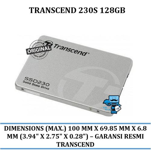 Jual Transcend 230S 128GB/256GB/512GB/ SSD 2.5" SATA3 TLC - ORIGINAL ...