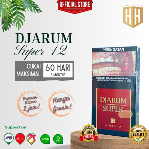 Jual Rokok DJARUM SUPER 12 Batang per Bungkus - 1 Bal = 20 Slop ...