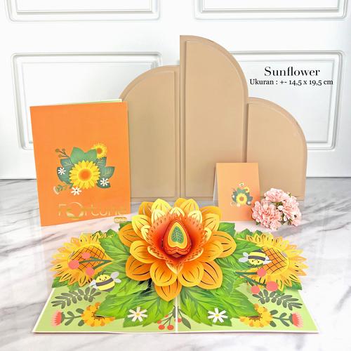 Jual Kartu Ucapan 3D 4D Ulang Tahun Terima Kasih Valentine Motif Bunga ...