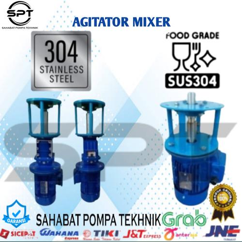 Jual Mixer Agitator SS304 Kimia 2Hp 3Ph 1,5Kw Gearbox 4pole 1400RPM ...