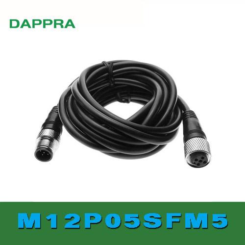 Jual M12 5 Pin 5pin Male ke female straight Connector 5m cable OD73 ...