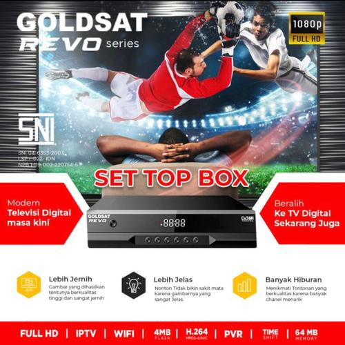 Jual Decoder TV Box Digital GOLDSAT REVO DVB-T2 - STB AJA - Jakarta ...