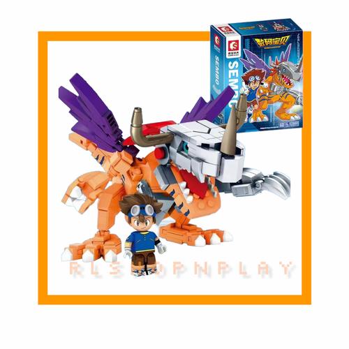 Jual Sembo Bricks Digimon Adventure Taichi Greymon Yamato Sora Joe ...