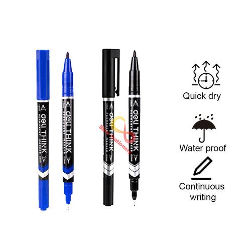Jual Spidol permanen 0.5mm & 1.0mm DELI Permanent marker 2 ukuran ...